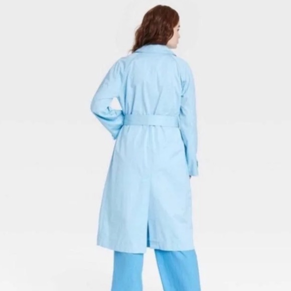 a new day | Jackets & Coats | Nwt A New Day Light Blue Trench Coat ...